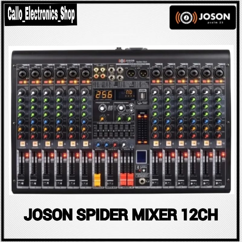 Joson Spider Plus 12 Channel Professional Mixer 12Channel | Shopee ...