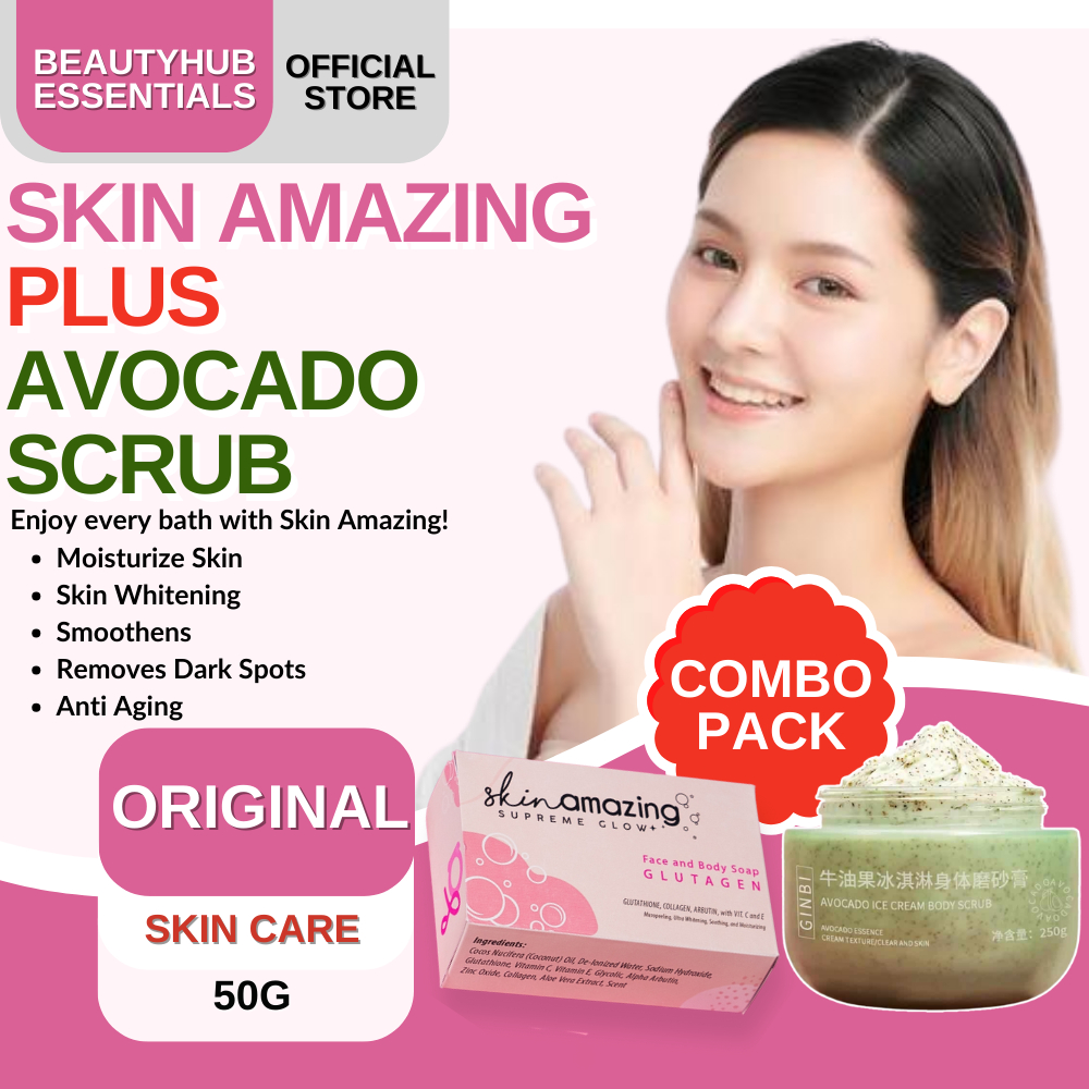Skin Amazing Glutathione Collagen Soap Plus FREE Avocado Body Bath ...