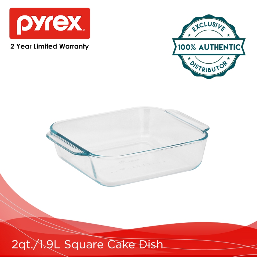 Pyrex Basics 2qt/1.9L Square Cake Dish (8.1"/20.5cm) | Shopee Philippines