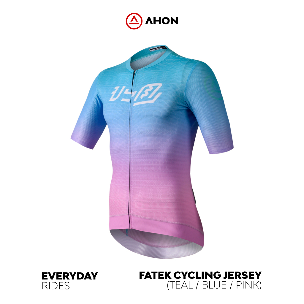Ahon Classic Cycling Jersey - Fatek (pink/teal/blue) | Shopee Philippines