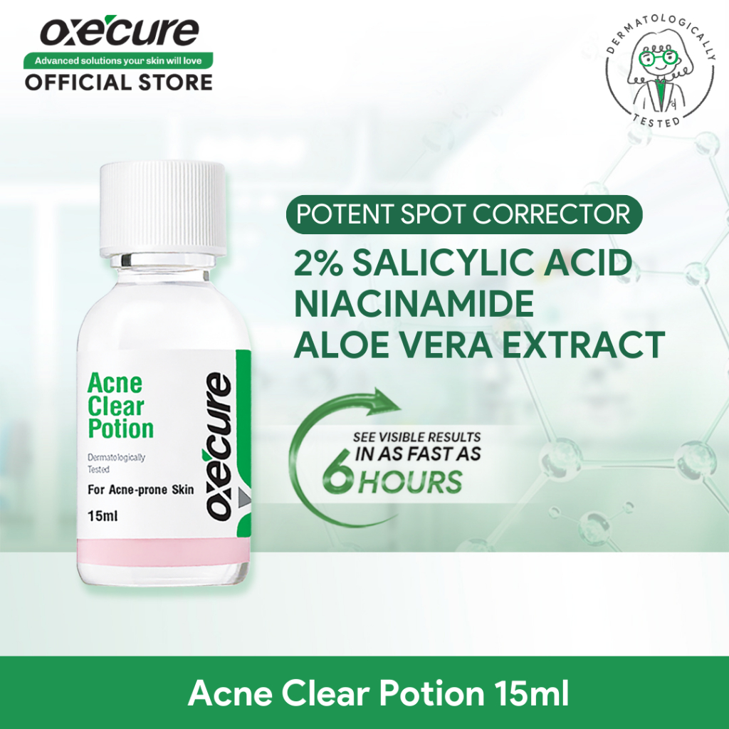 OXECURE 2% Salicylic Acid Acne Clear Potion 15ml | Shopee Philippines