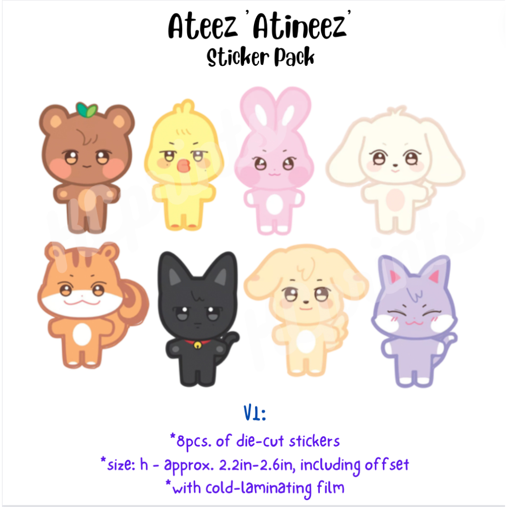 Ateez Atineez Sticker Pack Fanmade | Shopee Philippines