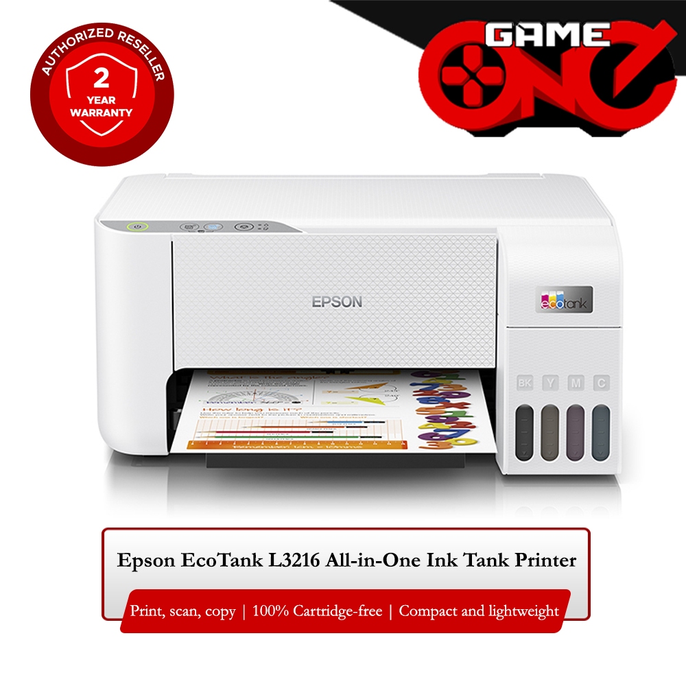 Epson EcoTank L3216 All-in-One Ink Tank Printer (White) | Shopee Philippines