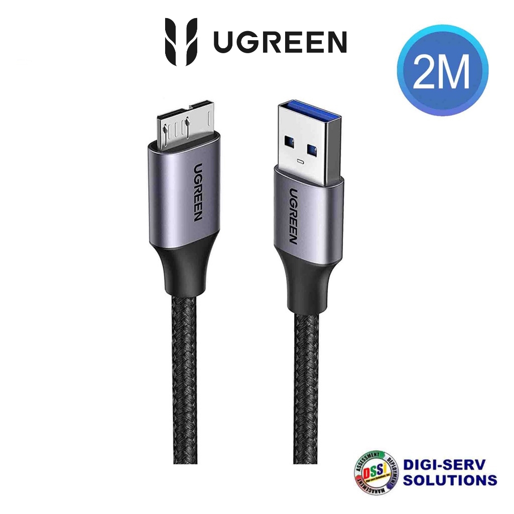 UGREEN 60148 Micro USB Cable Nickel Plating Aluminum Braid (US290-2M Black) | Shopee Philippines