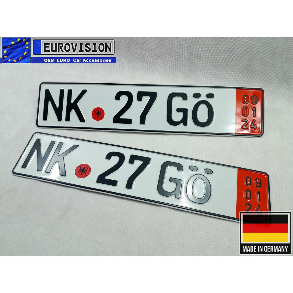 Euro Plates from Germany - Red Fraction – German Export Europlates ...