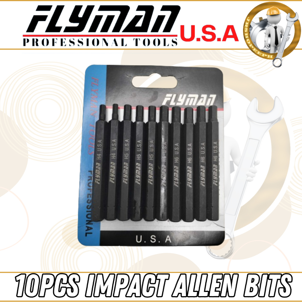 Jrshopeeph Impact Allen 10Pcs Flyman Brand Magnetic Bits For Drill And ... Jrshopeeph Impact Allen 10Pcs Flyman Brand Magnetic Bits For Drill And ...