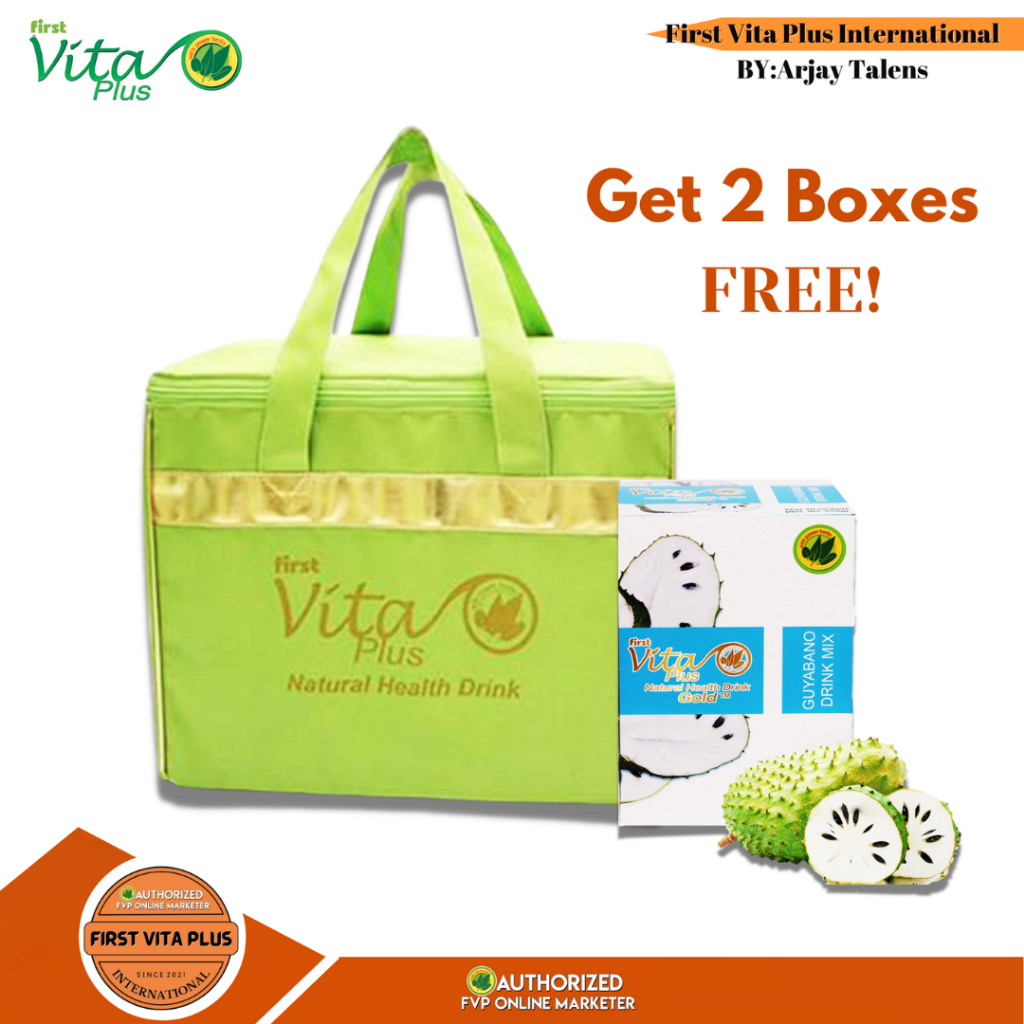 First Vita Plus Guyabano Gold Drink Mix Natural Health Drink Power Pack Promo 12 boxes per ...