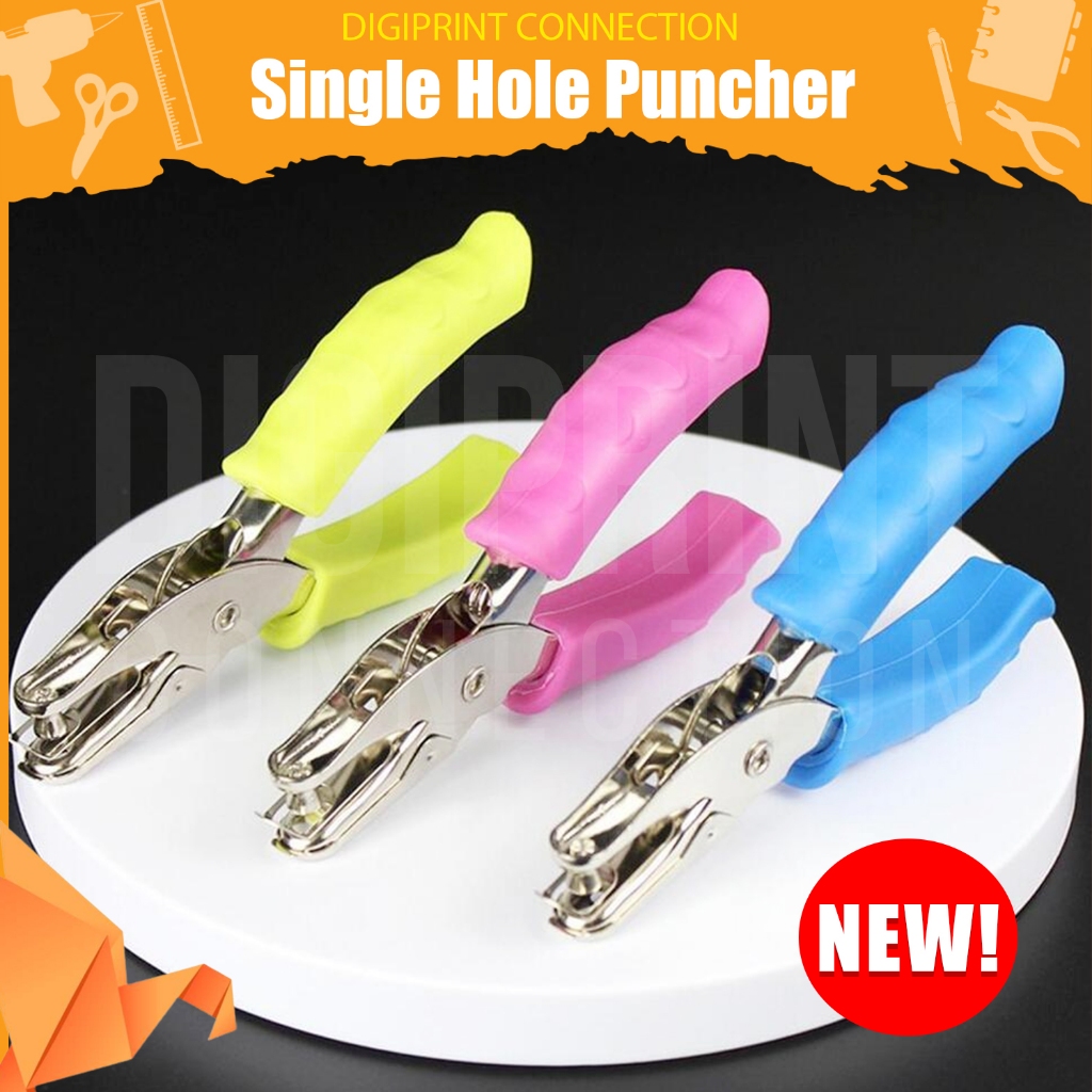 NEW! Single Hole Puncher with Non Slip Handle 6MM Ticket Punch Scrap ...