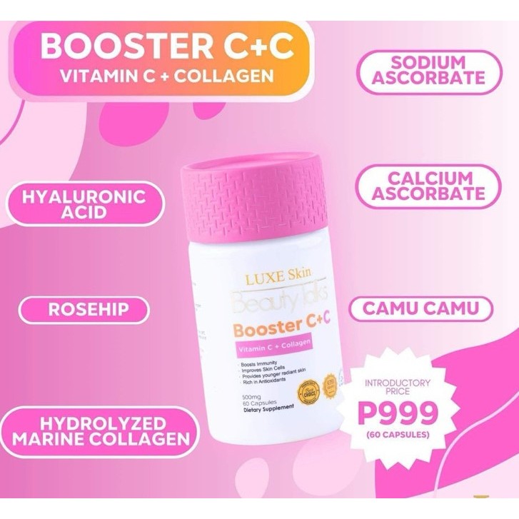 Luxe Skin Beauty Talks Booster C+C (Vitamin C + Collagen) (500mg ...