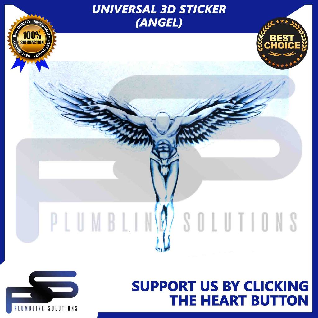 PVC 3D Car Body Sticker Angel / 3D PVC Sticker for Body of Car ...