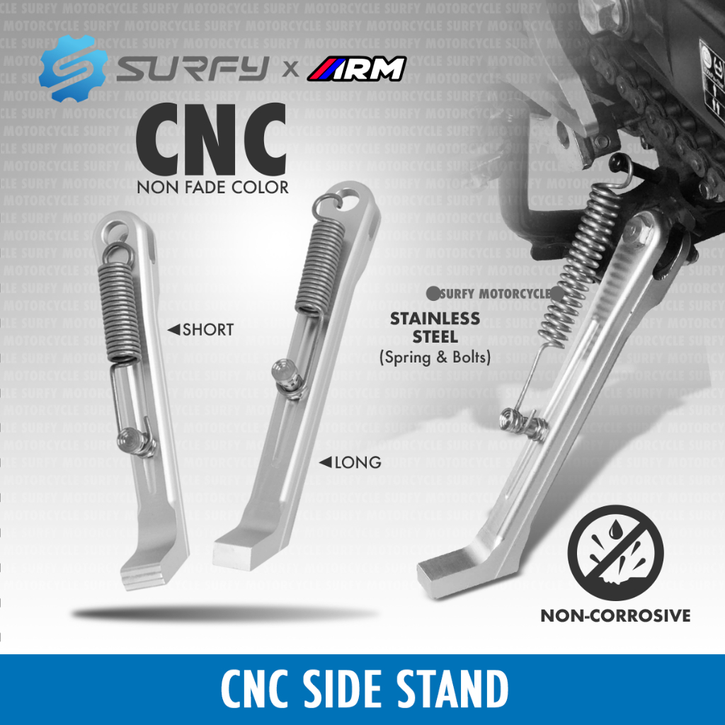 ARM CNC Aluminum Alloy Side Stand 18cm/20.5cm With Spring Bolts ...