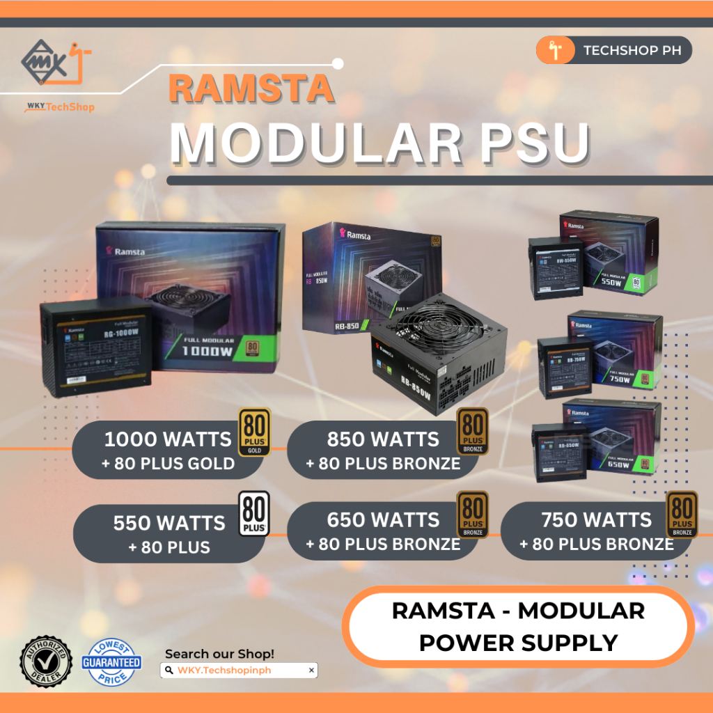 RAMSTA - Full Modular ATX Power Supply | Shopee Philippines