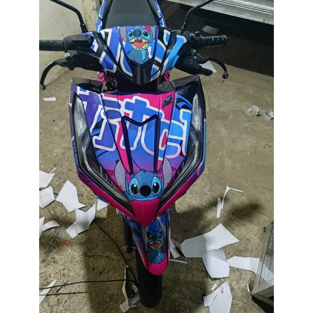 HONDA CLICK V3 2023 DECALS Stitch and hello kitty design (WATERPROOF ...