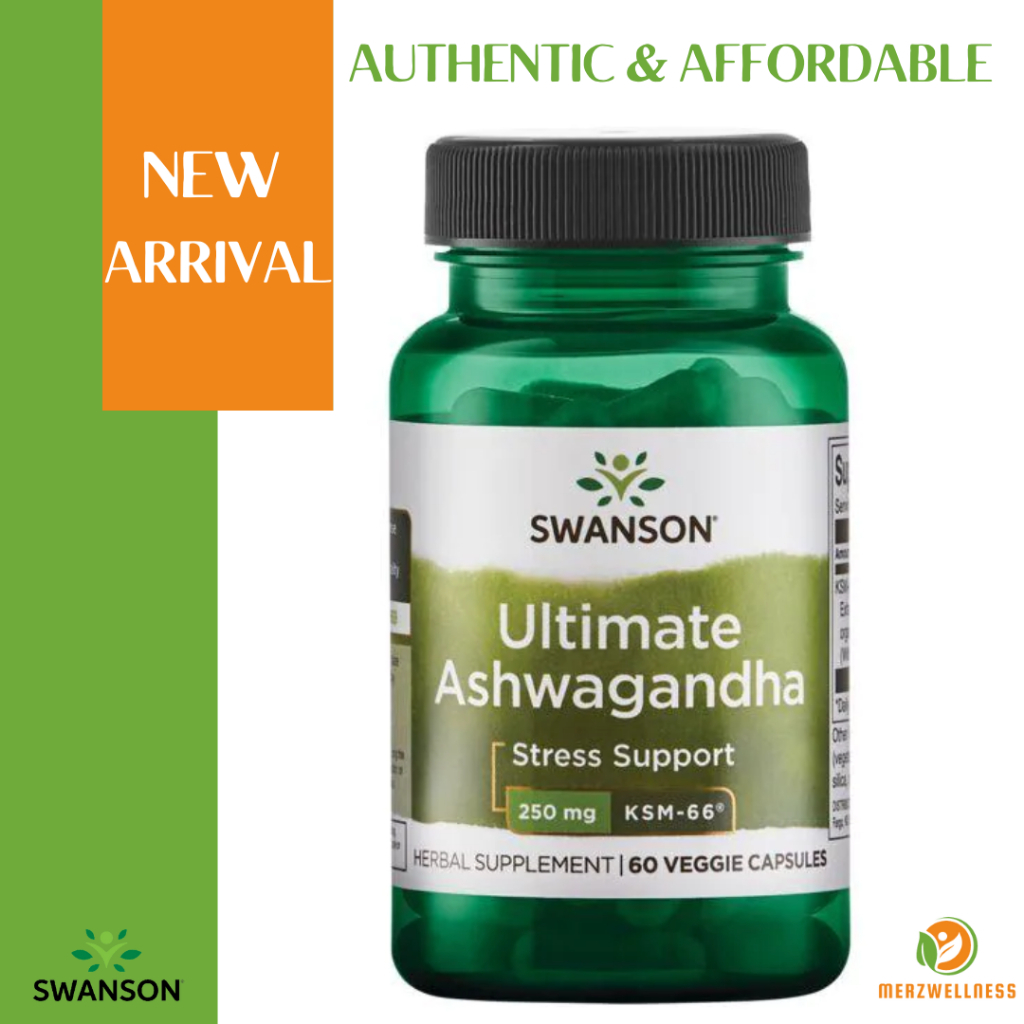 Swanson Ultra- Ultimate Ashwagandha - KSM-66 250 mg 60 vcaps Expiry: 10 ...