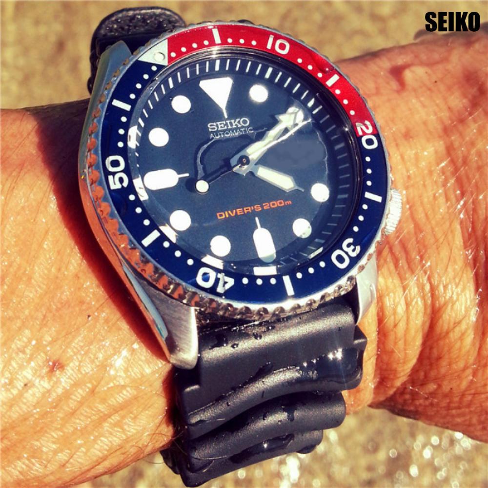 Seiko Diver's 200m No Date Automatic Hand Movement Tri-color Resin Band ...