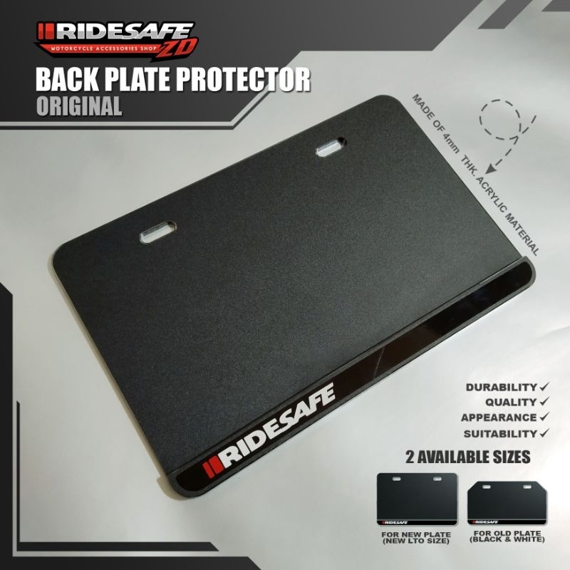 BACK PLATE PROTECTOR(4mm)for MOTORCYCLE PLATE NUMBER | Shopee Philippines