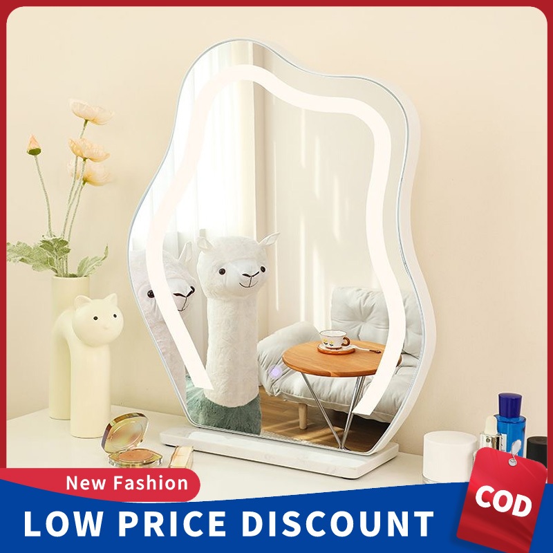 Makeup mirror LED light beauty mirror desktop with stand advanced smart ...