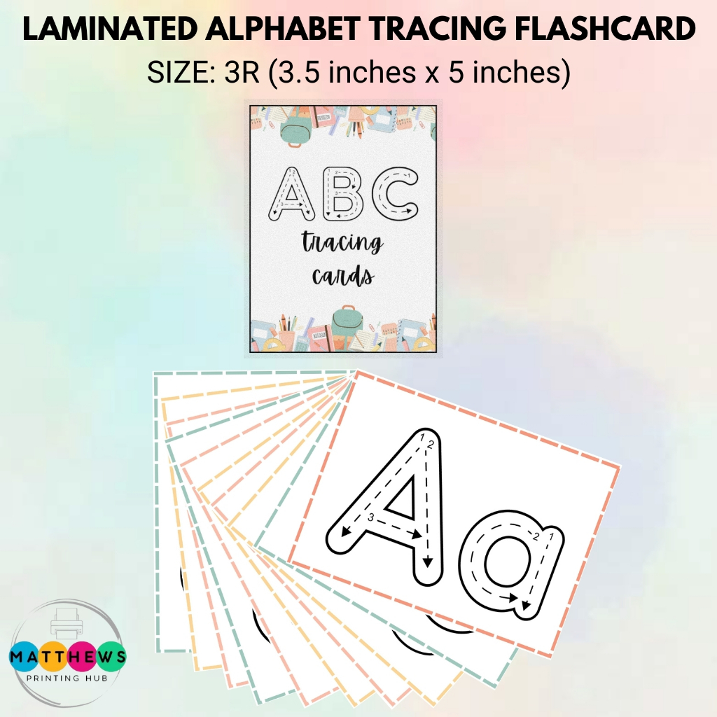 Alphabet tracing flashcards educational learning materials | Shopee ...