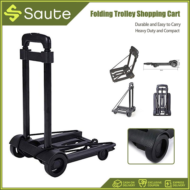Heavy Load 40KG Portable 2-Wheels Hand Cart Folding Trolley for ...