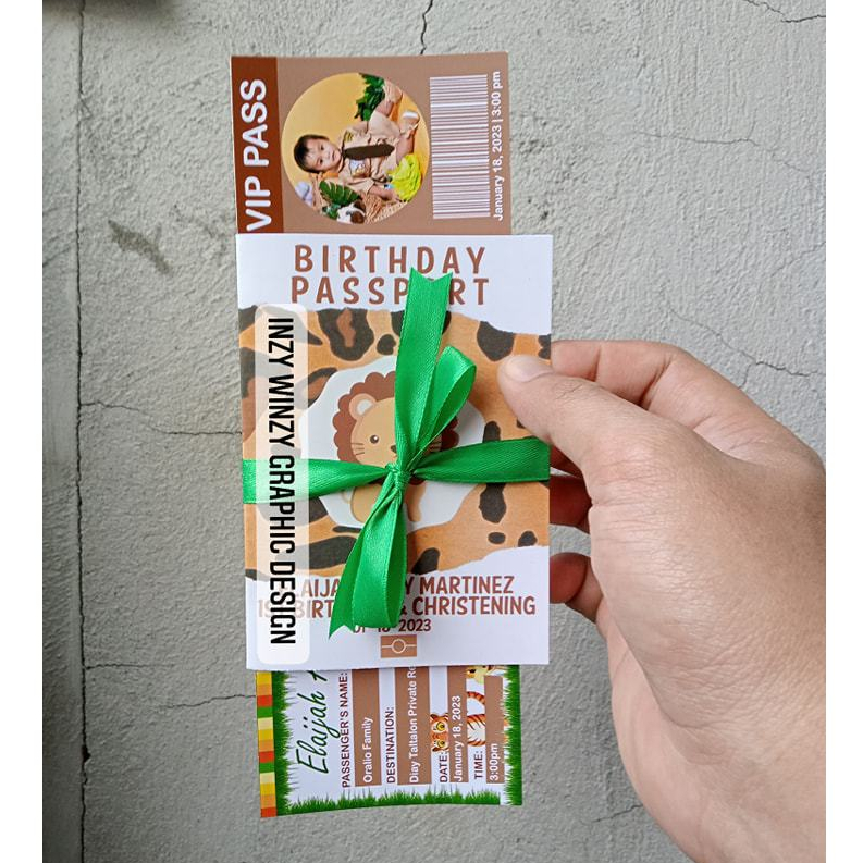 SAFARI PASSPORT STYLE INVITATION | Shopee Philippines