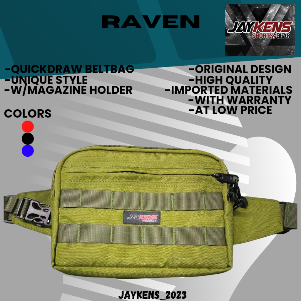 Jaykens Quick Release BeltBag (Raven) | Shopee Philippines