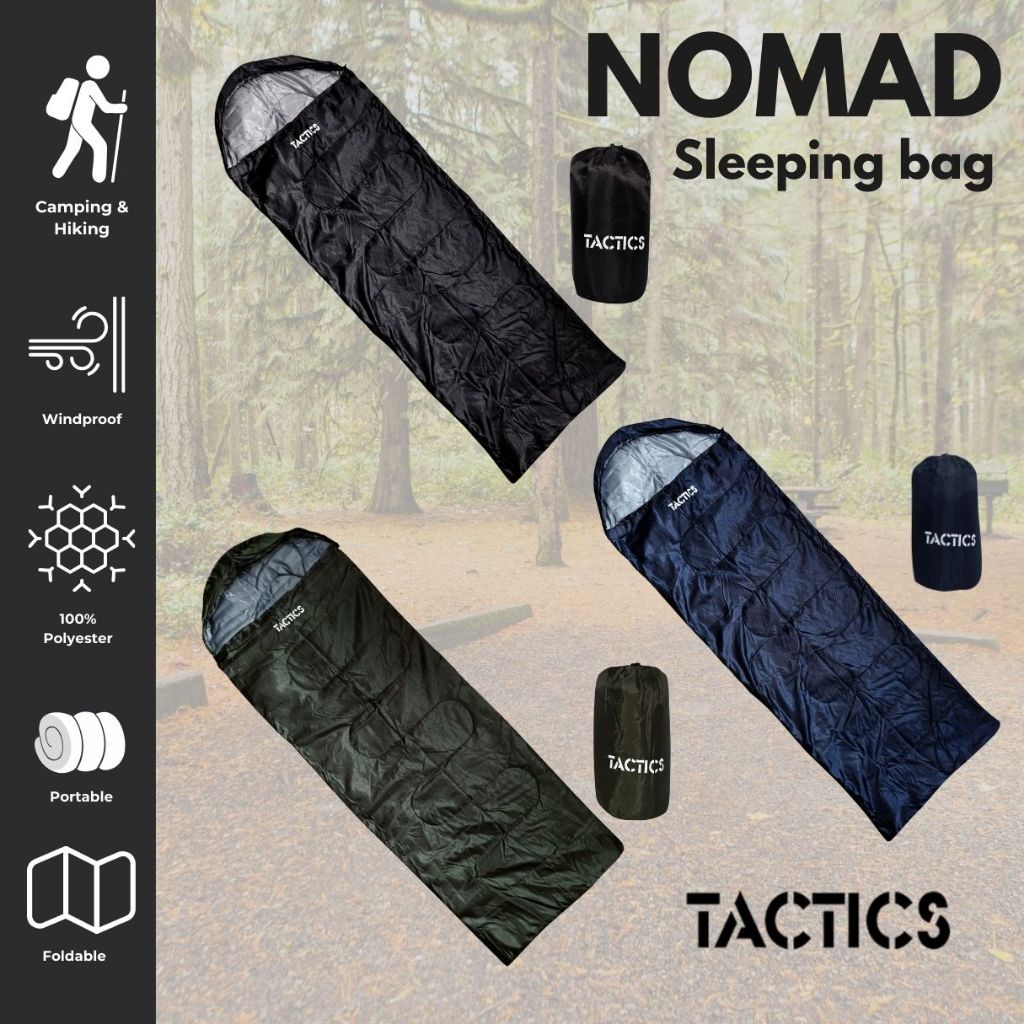 Tactics Nomad Sleeping Bag 210X75CM Camping and Hiking Sleeping Bag ...