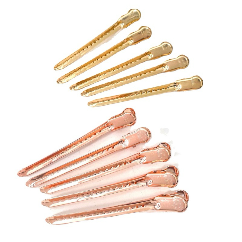 GLADKING Stainless Alligator Hair Setting Clips 5pcs/12pcs | Shopee ...