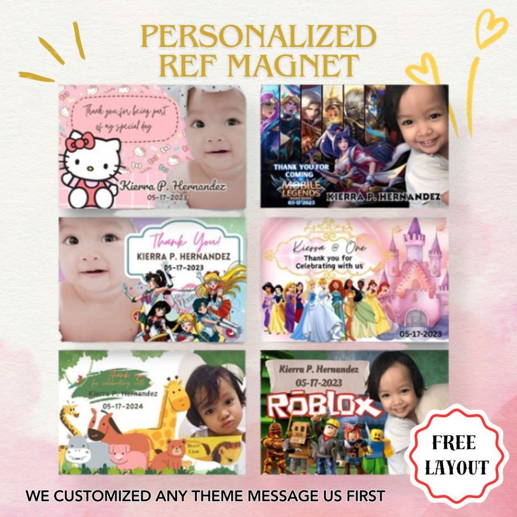 ACRYLIC REF MAGNET SOUVENIR (can customized any theme) | Shopee Philippines
