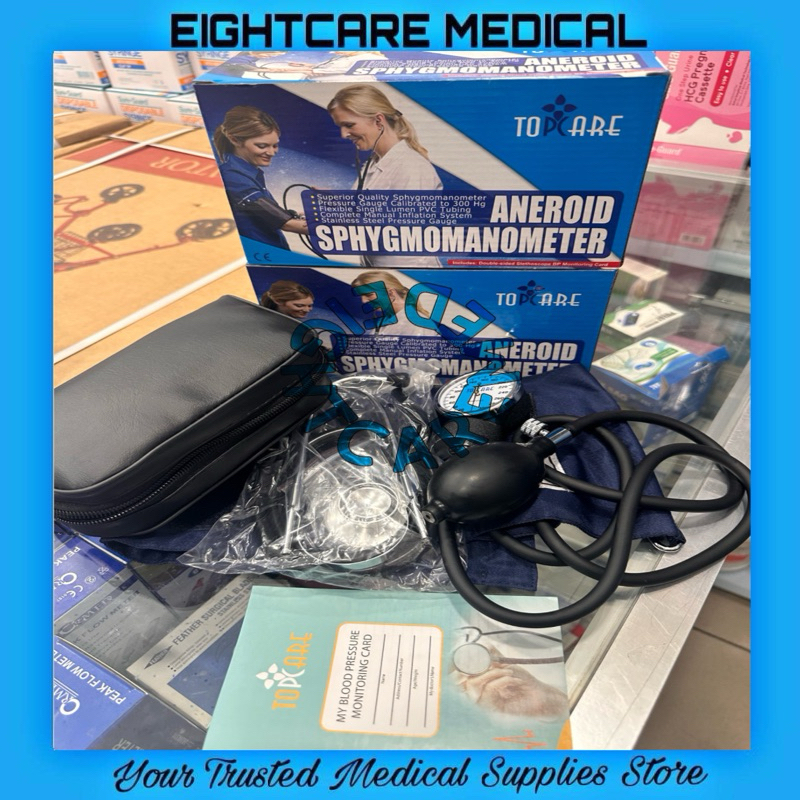 Bp Apparatus Set ( Aneroid with Stethoscope ) Topcare | Shopee Philippines