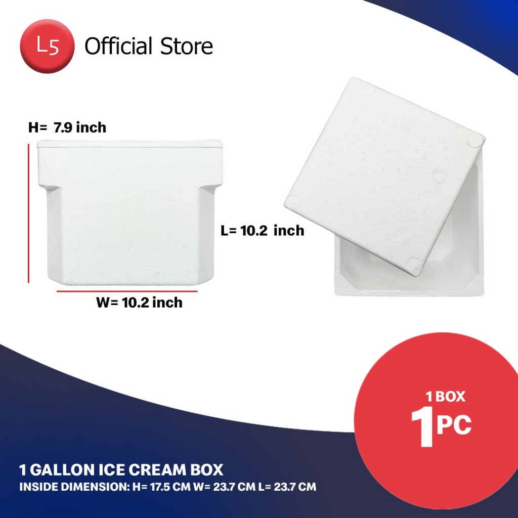 Ice Cream Styro Box 1 Gallon | Shopee Philippines