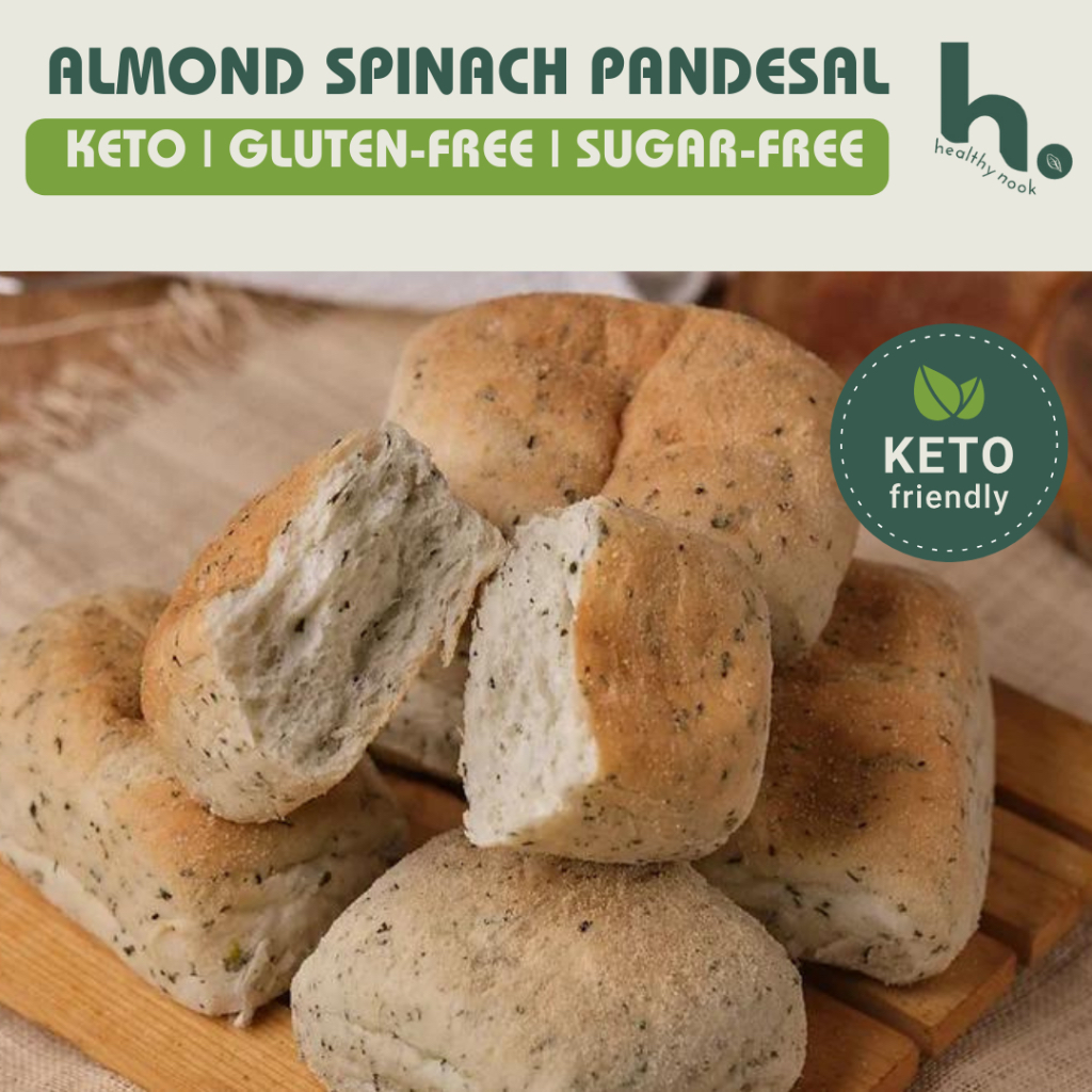 Keto Almond Spinach Pandesal (6pcs) | Shopee Philippines
