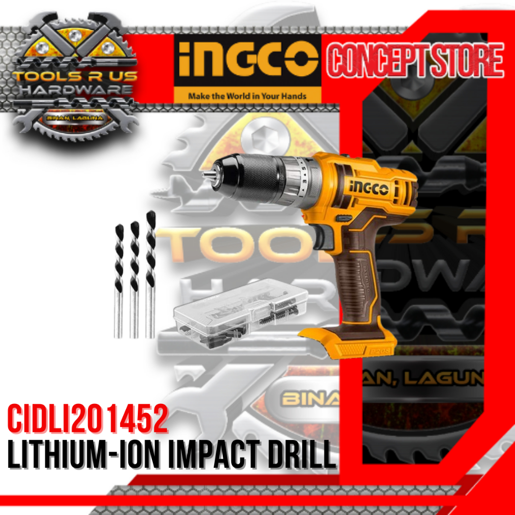 INGCO LITHIUM-ION IMPACT DRILL 20V CIDLI201452 | CORDLESS TOOLS ...