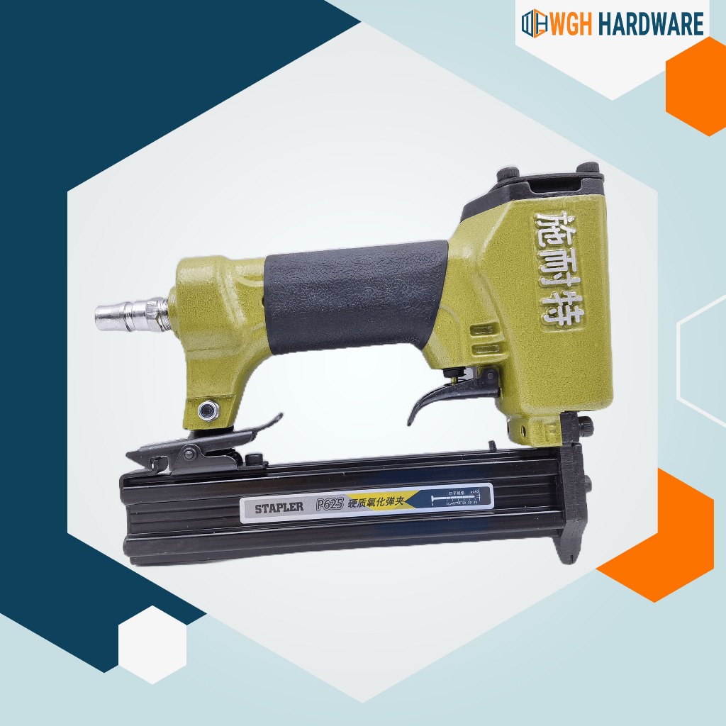 WGH Air Tacker Gun P625 Heavy Duty Pneumatic Staple Air Nailer Nail Gun ...