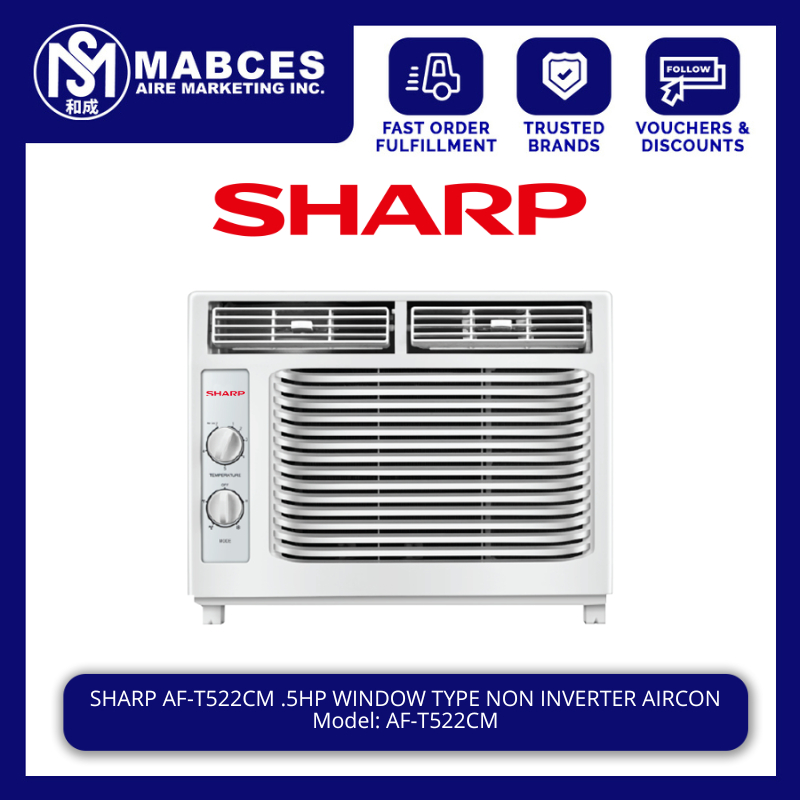 SHARP AF-T522CM 0.5hp Window Type Aircon | Shopee Philippines