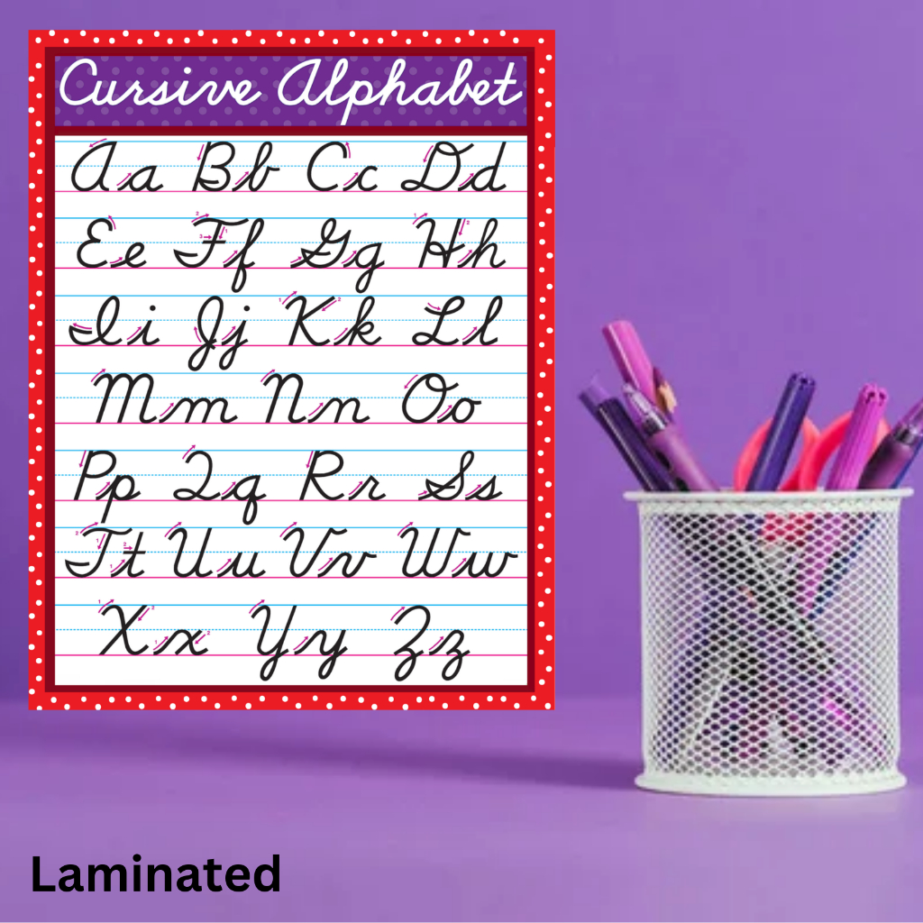 Laminated Manuscript Alphabet Charts, and Cursive Alphabet Charts for ...