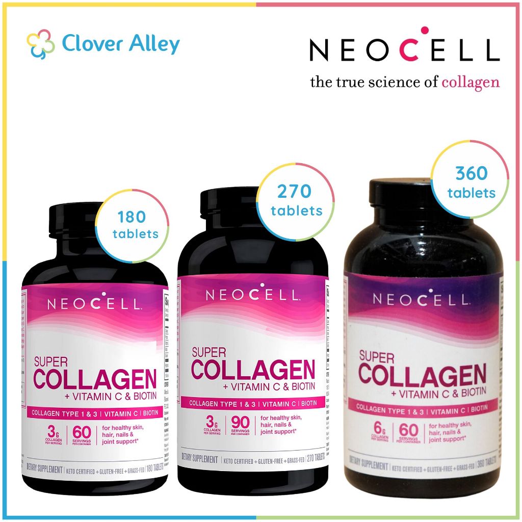 Neocell Collagen with Biotin and Vit C, 180/270/360 tabs | Shopee ...