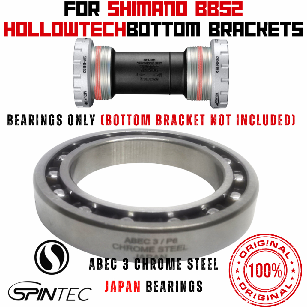 Shimano BB52 Hollowtech Bottom Bracket Chrome Steel Japan Bearings from ...
