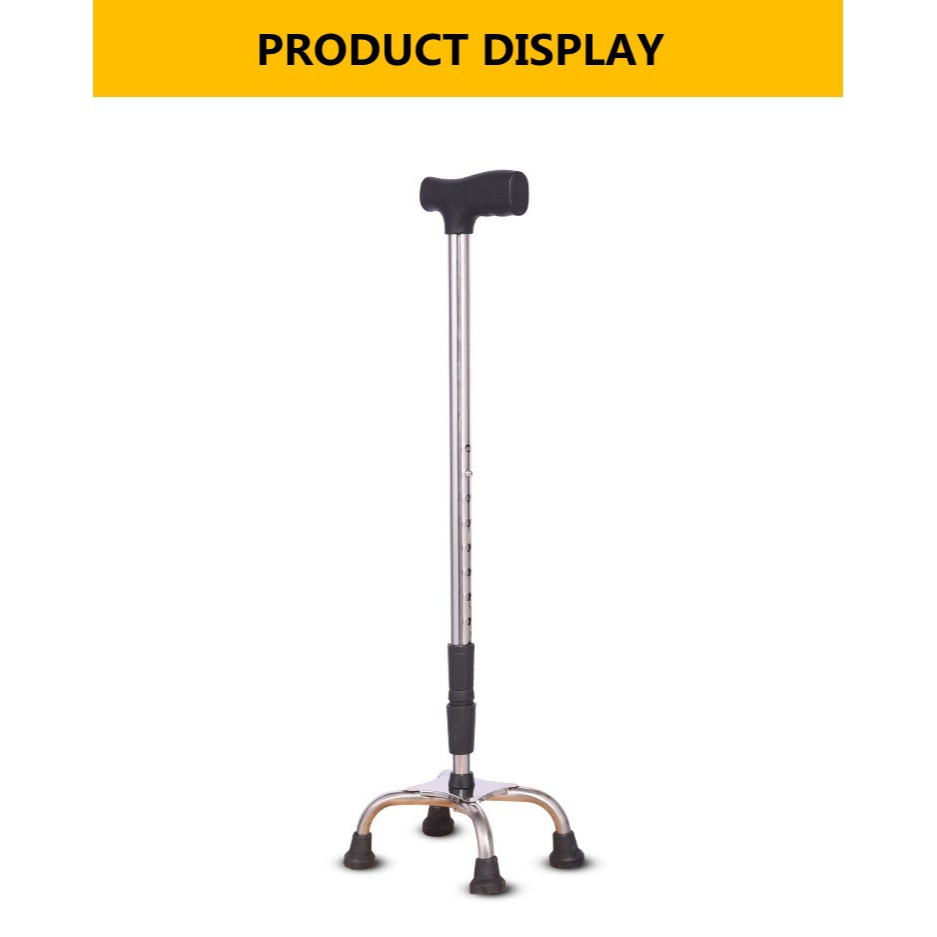 Adjustable Lightweight Crutch Quadripod Cane Medical Walking Stick 4 ...