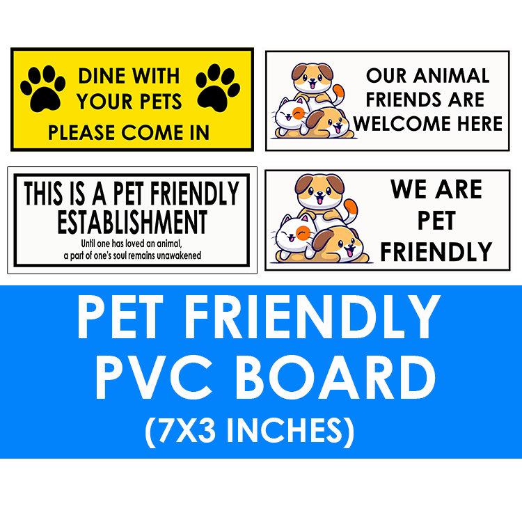 PVC OPEN PET FRIENDLY SIGNAGE DIFFERENT COLORS AND DESIGN 7X3 INCHES ...