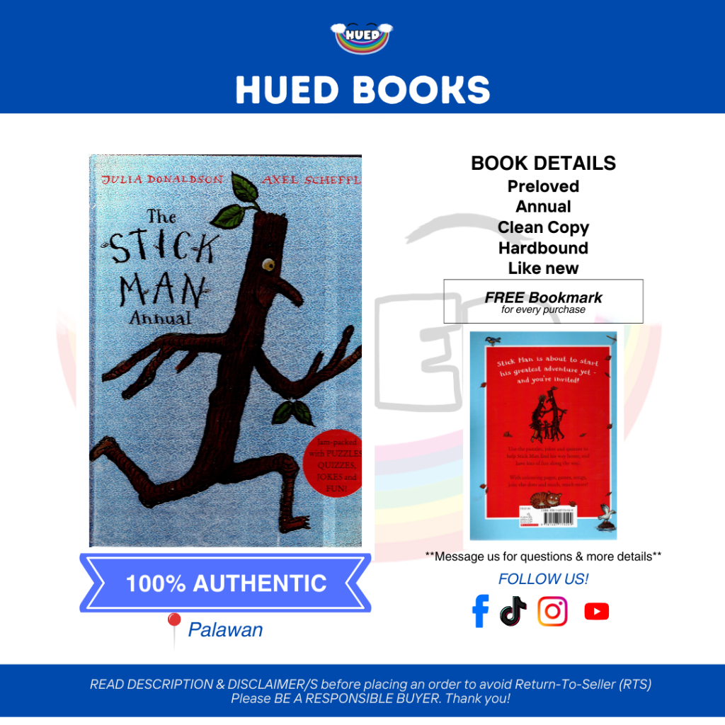 HUED Books Preloved The Stickman Annual Julia Donaldson activity book ...
