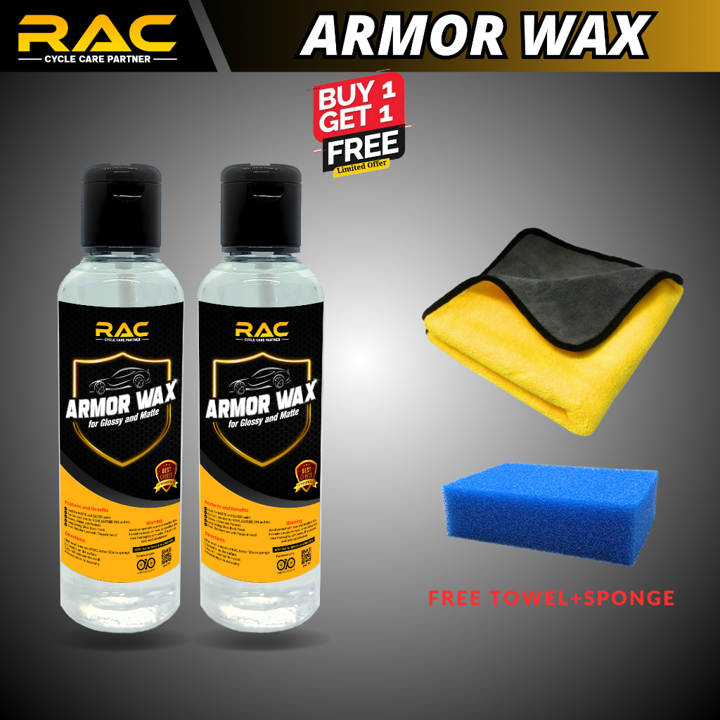 RAC Armor Wax for Glossy and Matte Buy 1 Take 1 100ML | Shopee Philippines