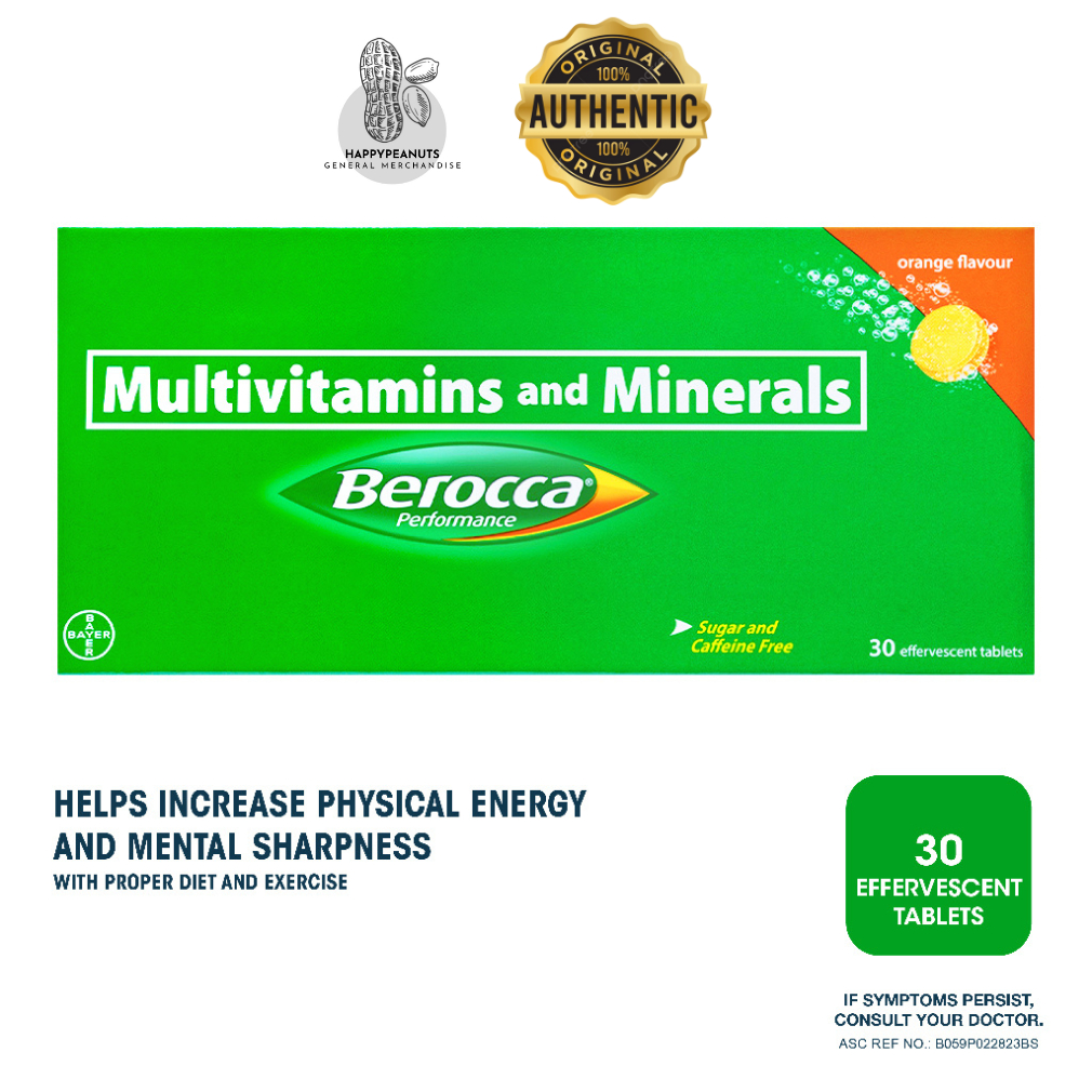 BEROCCA Orange Vitamin B Complex + Ascorbic Acid + Calcium + Magnesium ...