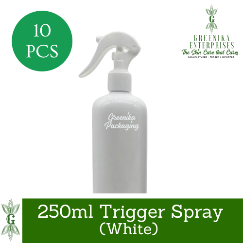 10 PCS - 250ML TRIGGER SPRAY (WHITE BOTTLE - WHITE SPRAY) | Shopee ...