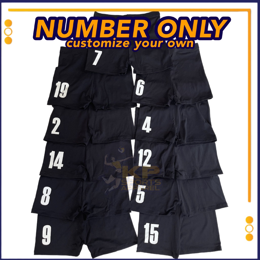 Customize #NUMBER ONLY- Women's Volleyball SPANDEX SHORTS- HIGH QUALITY ...