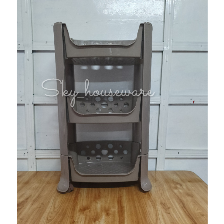3 Layer Multi-Purpose Movable Bathroom Kitchen Vegetable Cart Storage ...