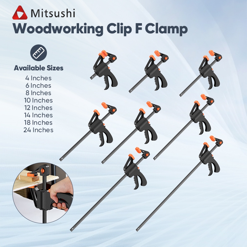 Mitsushi Quick Ratchet Bar Clamp 4/6/8/10/12/14/18/24" Quick Clamps F ...
