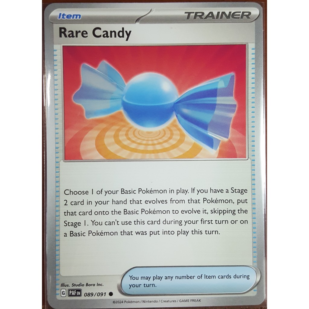 Rare Candy 089/091 Common Trainer Scarlet and Violet Paldean Fates ...