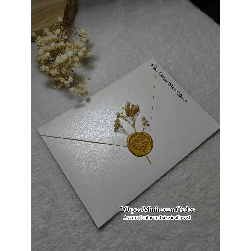 White Envelope for Invitation for wedding Birthday Glossy Matte ...