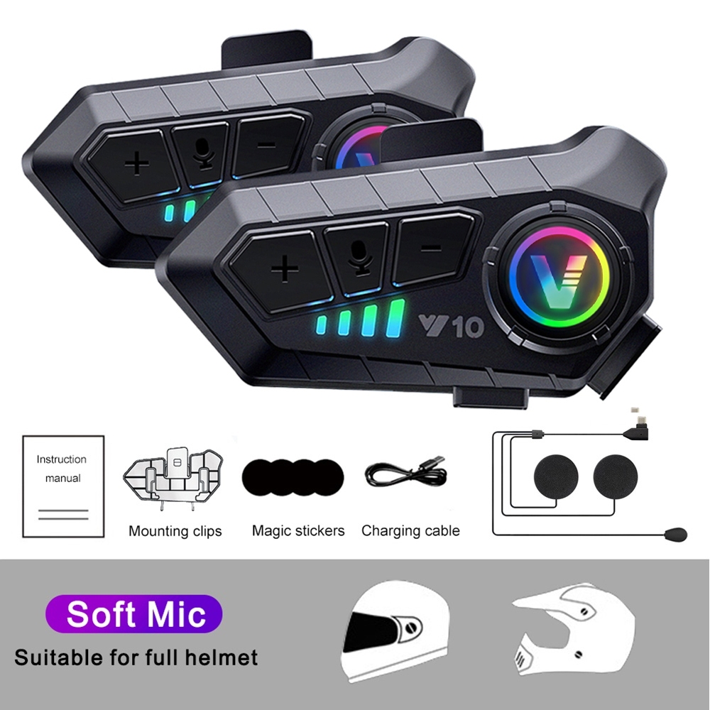 Blaise V8S 1000M Helmet Intercom Bluetooth Upgraded Motor Intercom Get ...