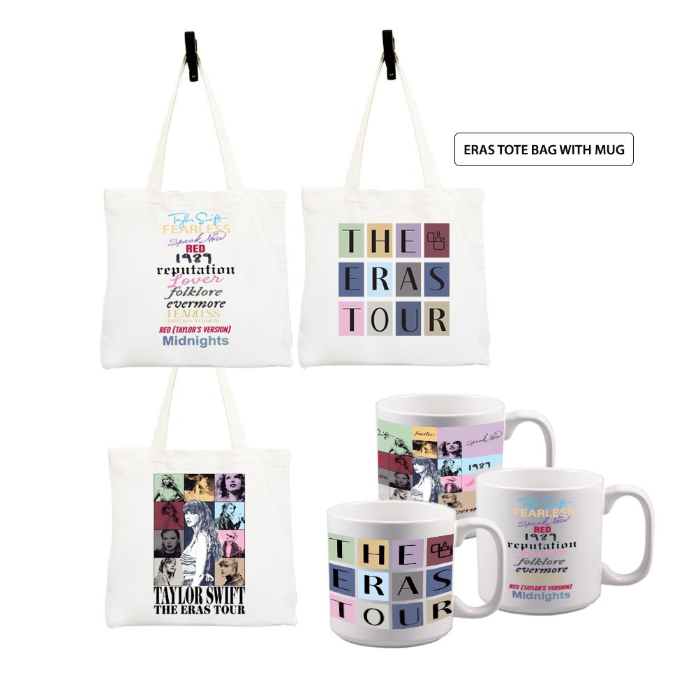 Taylor Swift- ERAS TOUR TOTE BAG + MUG | Shopee Philippines